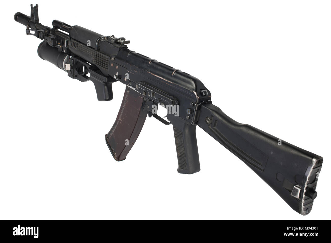modern kalashnikov AK 74M assault rifle with underbarrel grenade ...