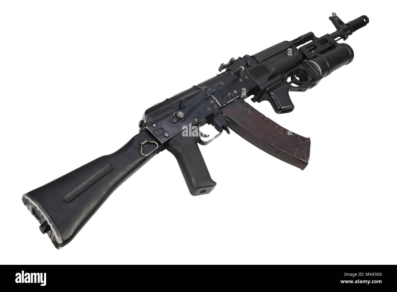 modern kalashnikov AK 74M assault rifle with underbarrel grenade ...