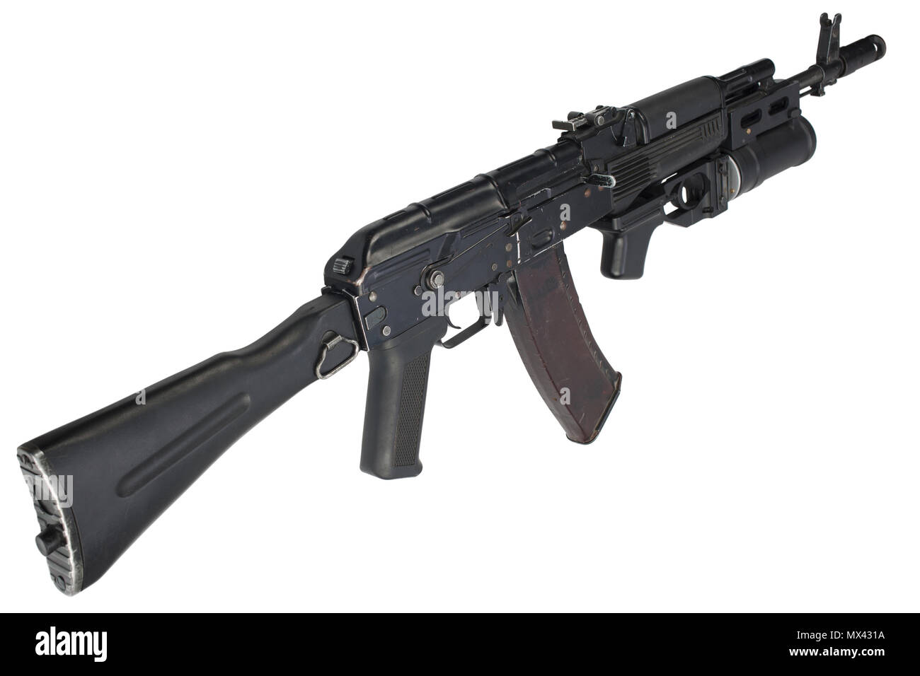 modern kalashnikov AK 74M assault rifle with underbarrel grenade ...