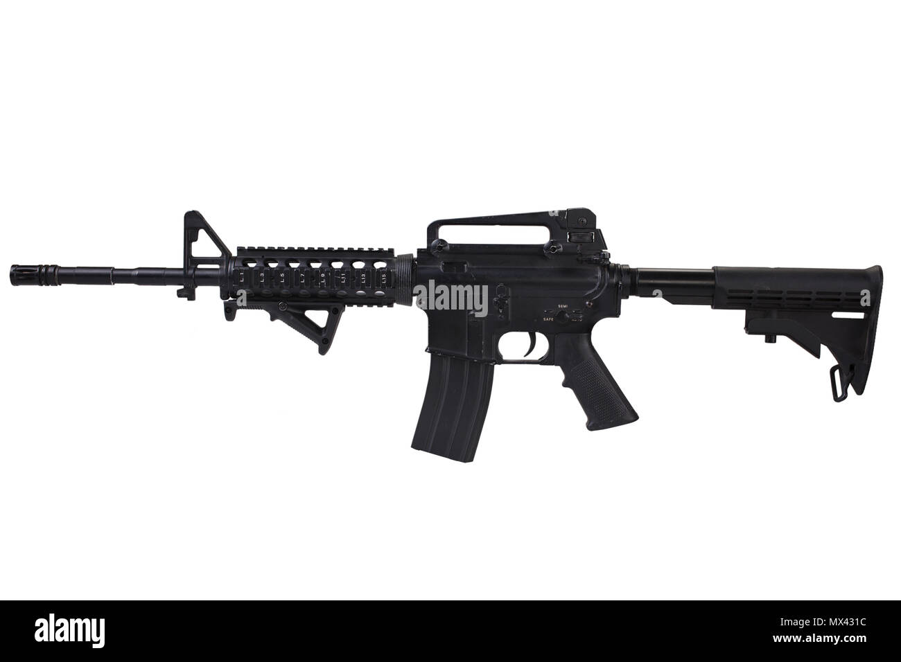 M4 assault rifle isolated on a white background Stock Photo - Alamy