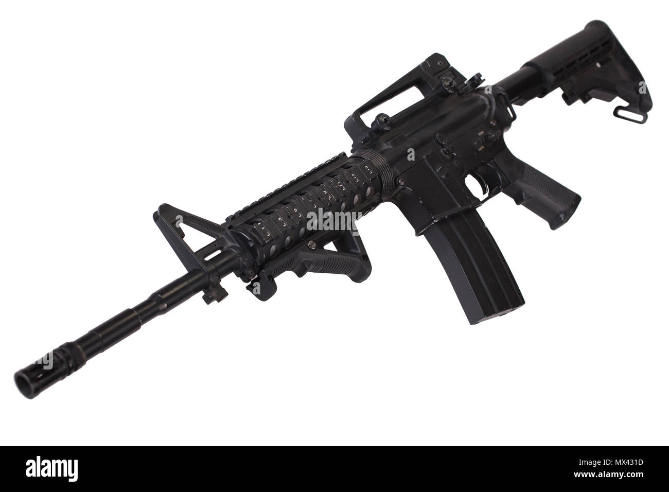 M4 assault rifle isolated on a white background Stock Photo - Alamy