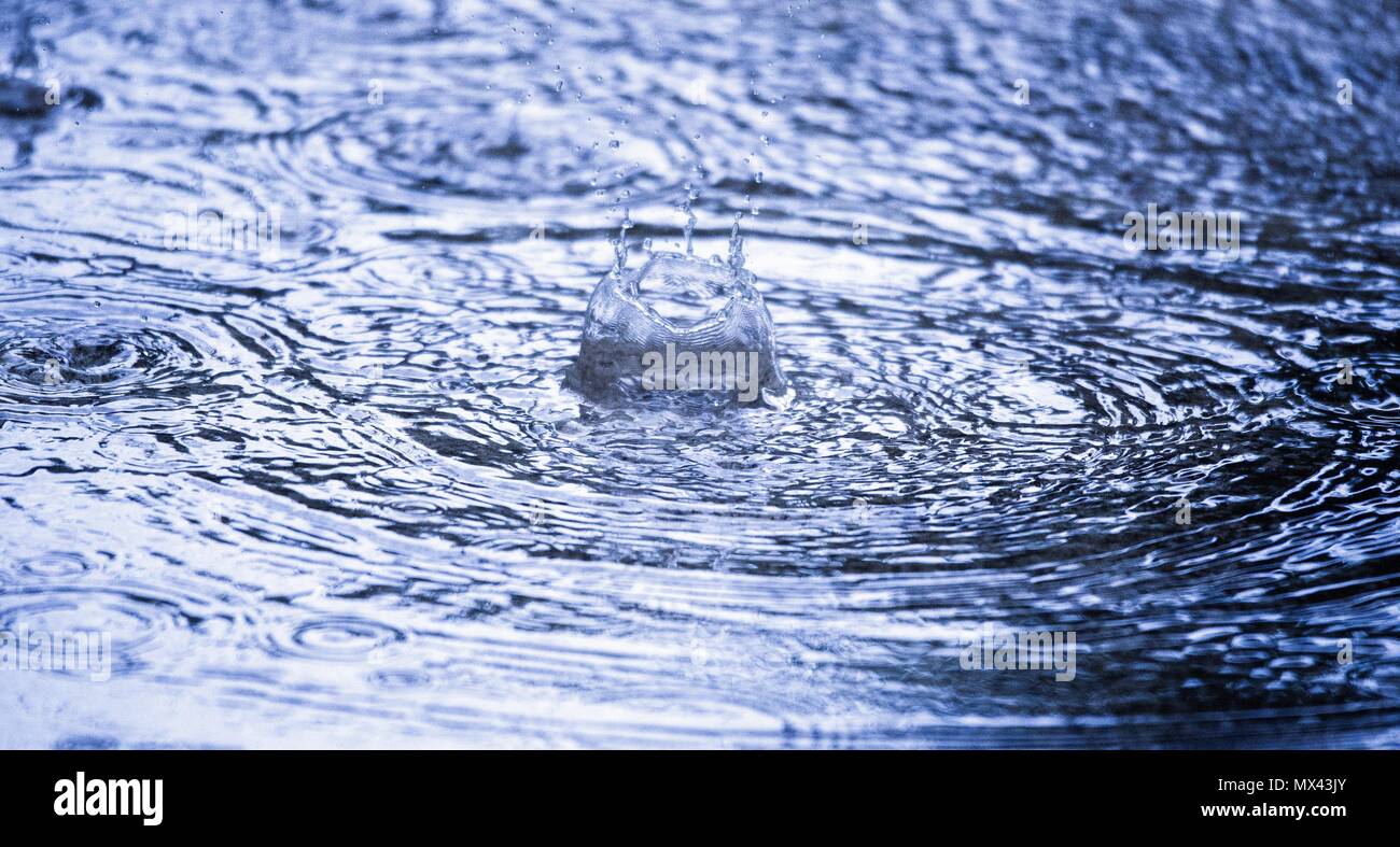 summer raindrops and ripples, image of a Stock Photo - Alamy