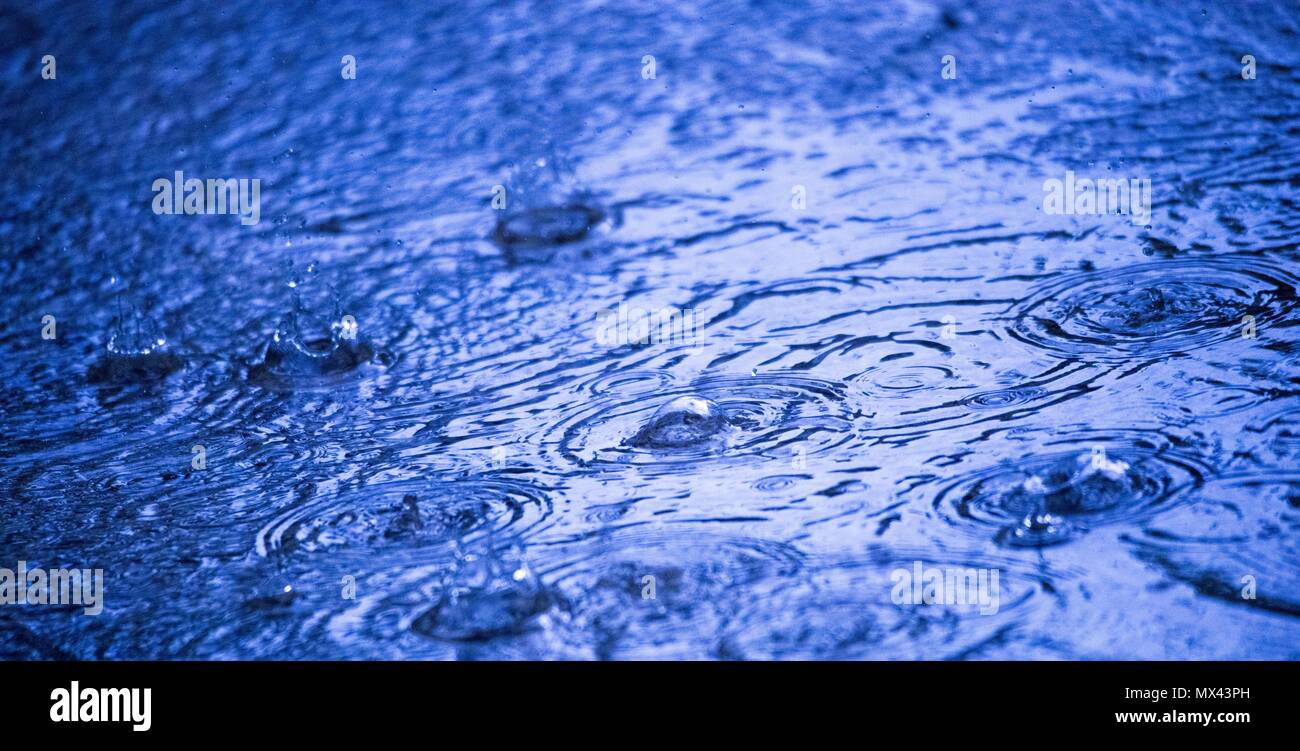 summer raindrops and ripples, image of a Stock Photo - Alamy