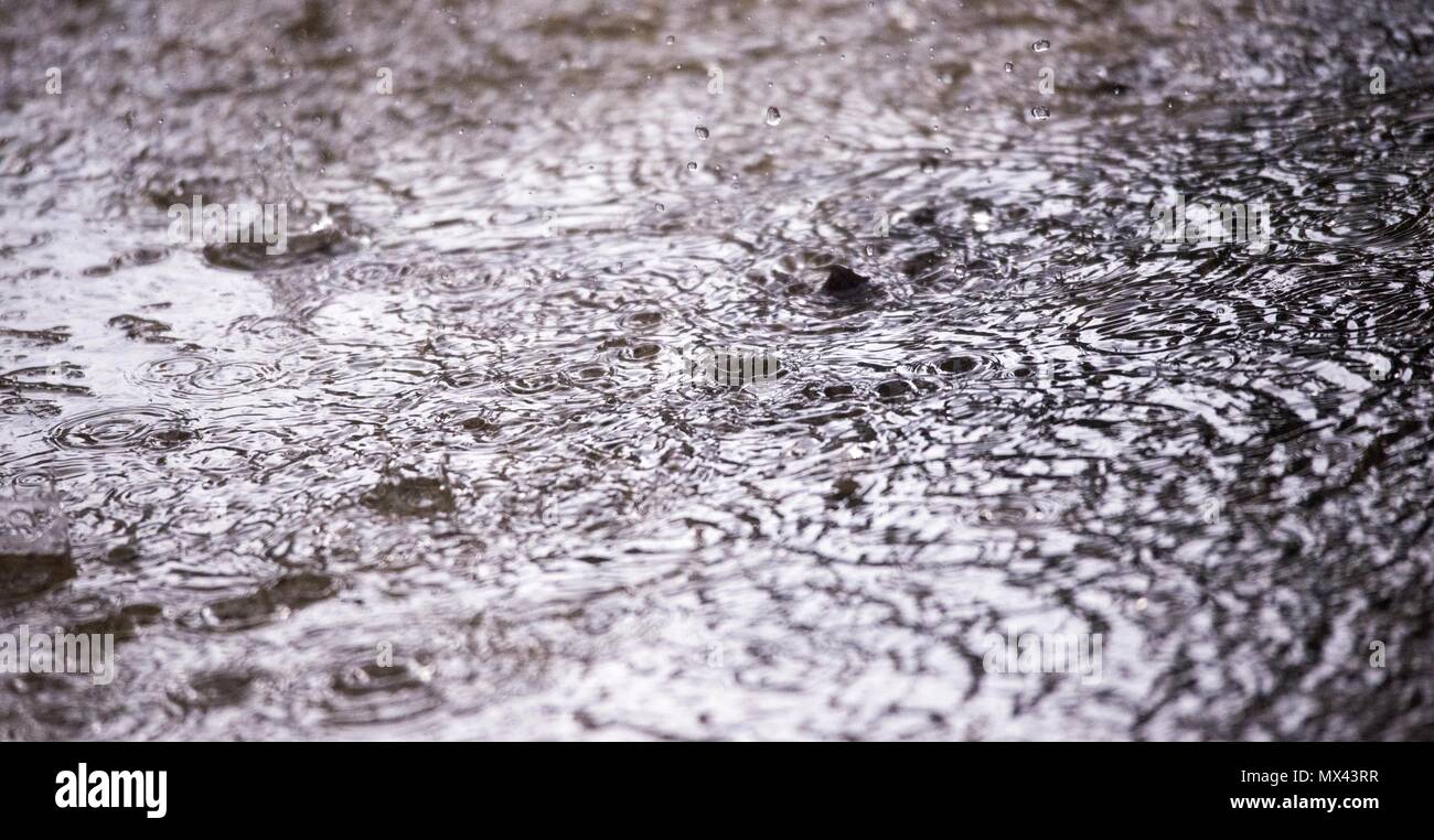 summer raindrops and ripples, image of a Stock Photo - Alamy