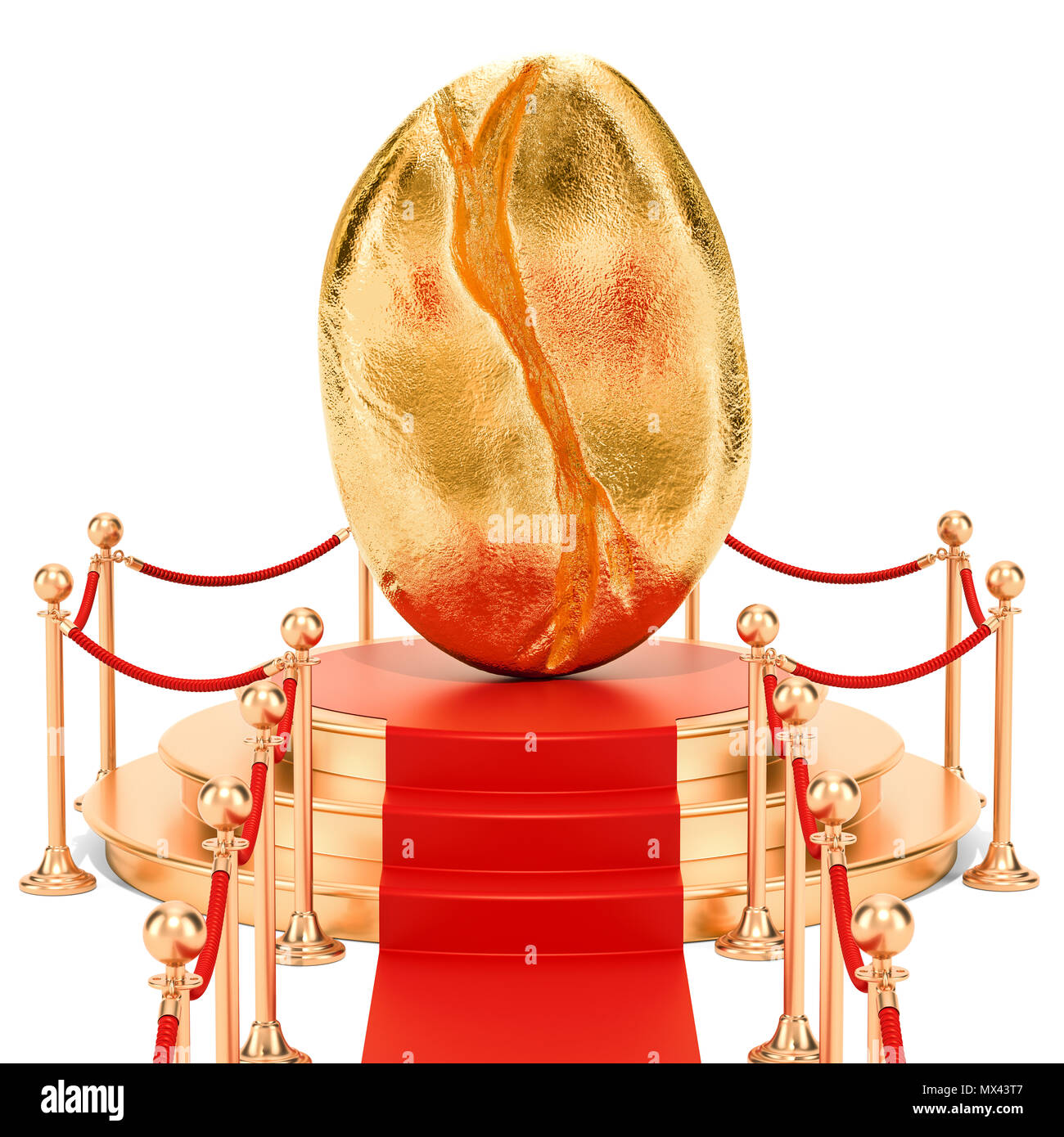 Podium with coffee bean, 3D rendering isolated on white background ...