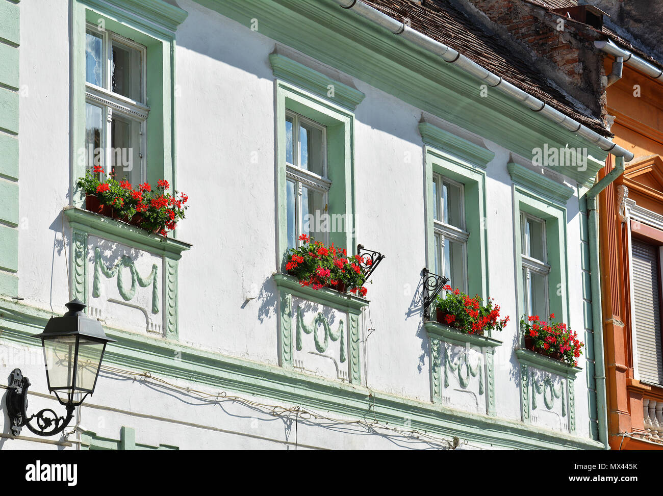 Building architecture in Brasov, Romania Stock Photo - Alamy