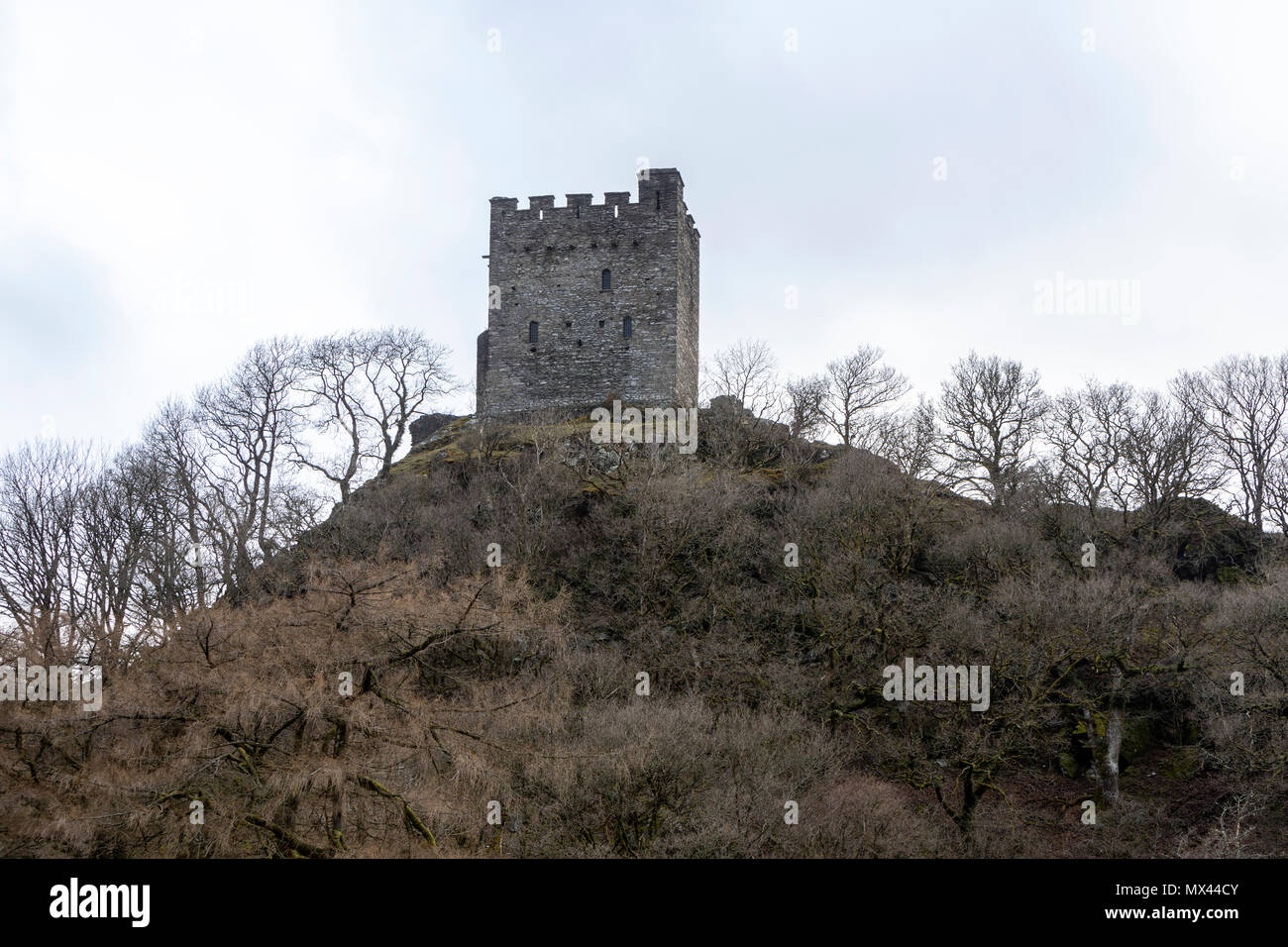 Castle in the pintoresque village of Dolwyddelan in the Snowdonia ...