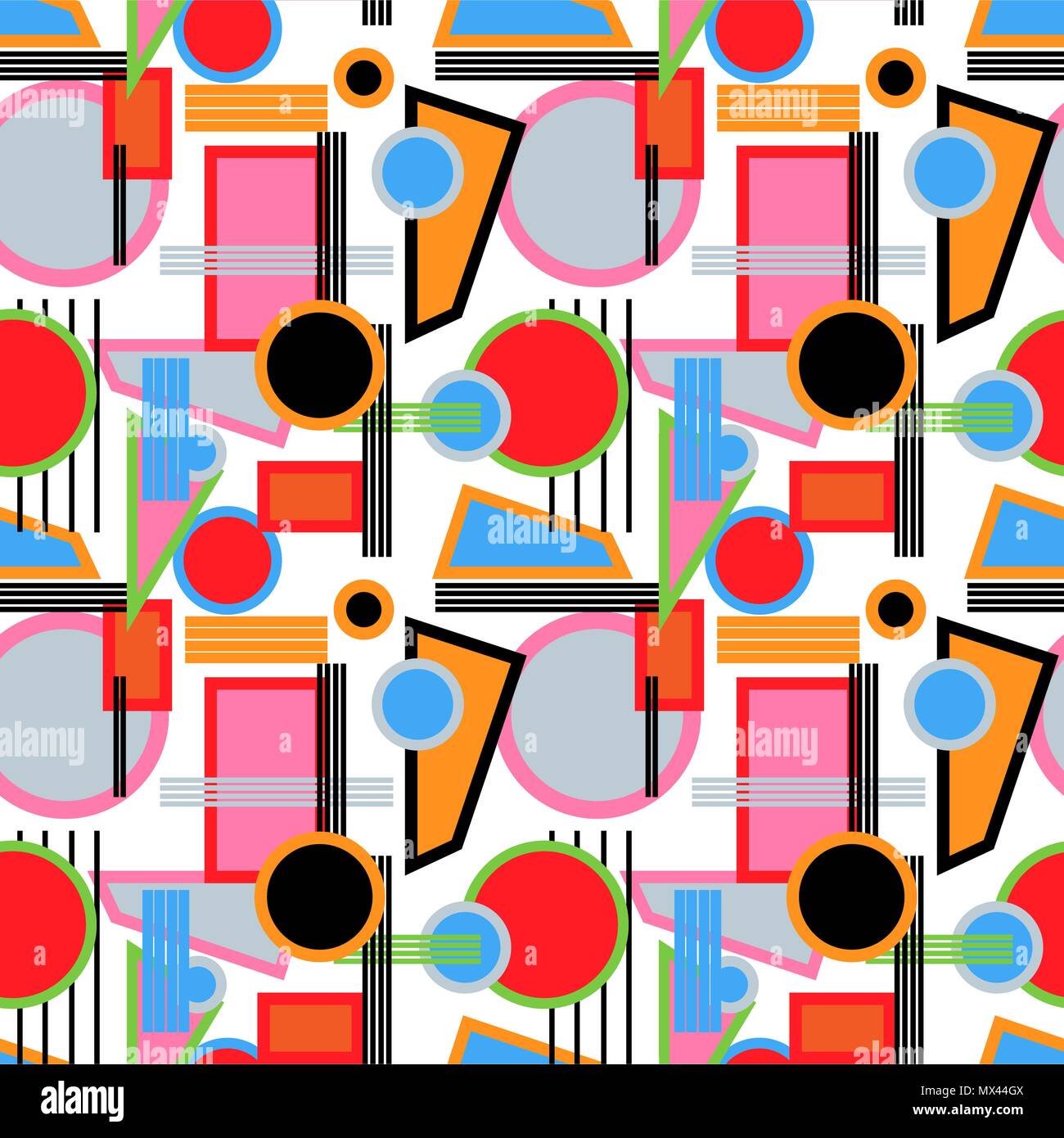 Seamless repeating background from multi-colored geometric shapes Stock ...