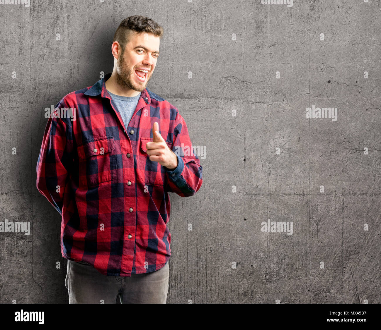 Face man blinking eyes hi-res stock photography and images - Alamy