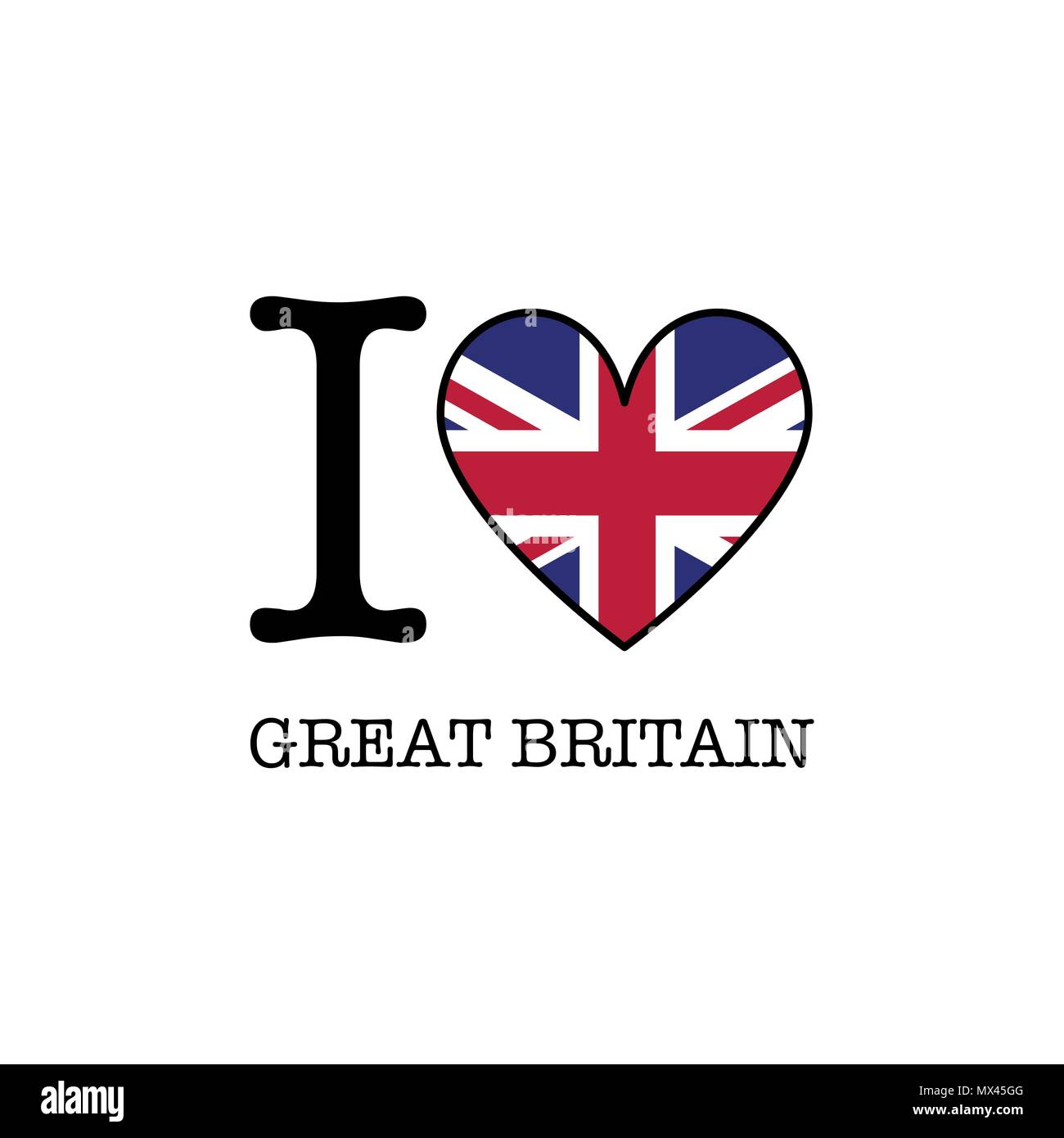 Vector i love uk hi-res stock photography and images - Alamy