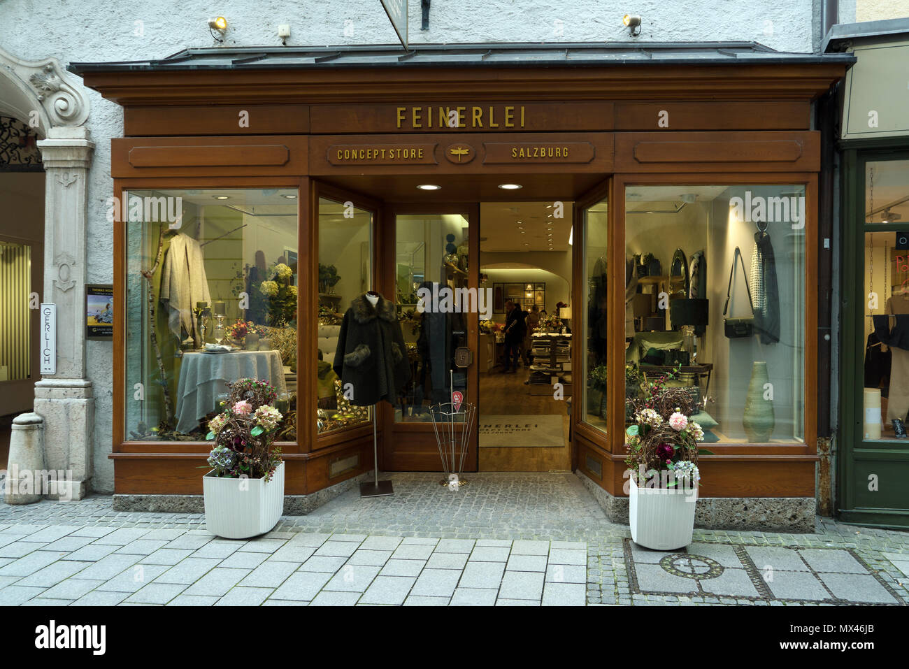 Salzburg, Austria - October 21, 2017: Shop window of traditional ...