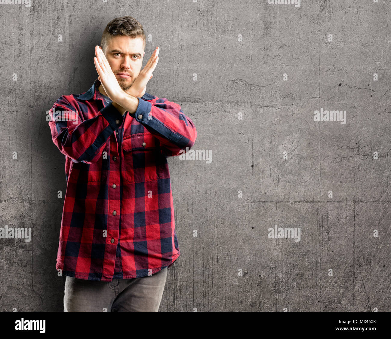 Angry man saying stop hi-res stock photography and images - Alamy