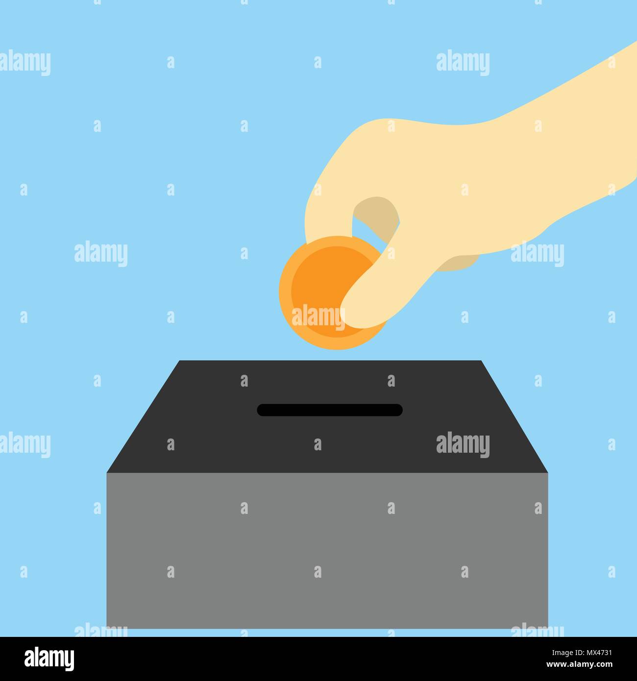 Donation Hand Simple Vector Illustration Graphic Design Stock Vector ...