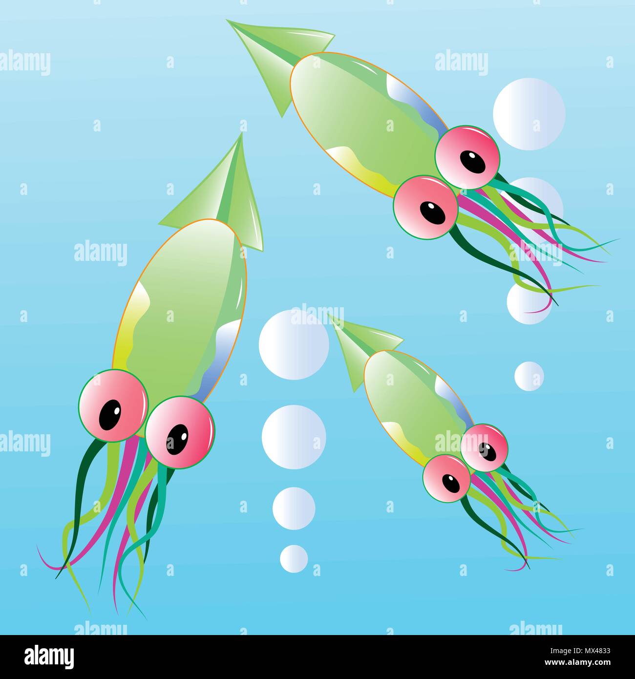 squid cartoon vector illustration Stock Vector Image & Art - Alamy