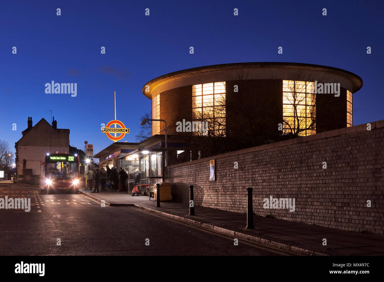 Arnos Grove Underground Station Stock Photo - Alamy