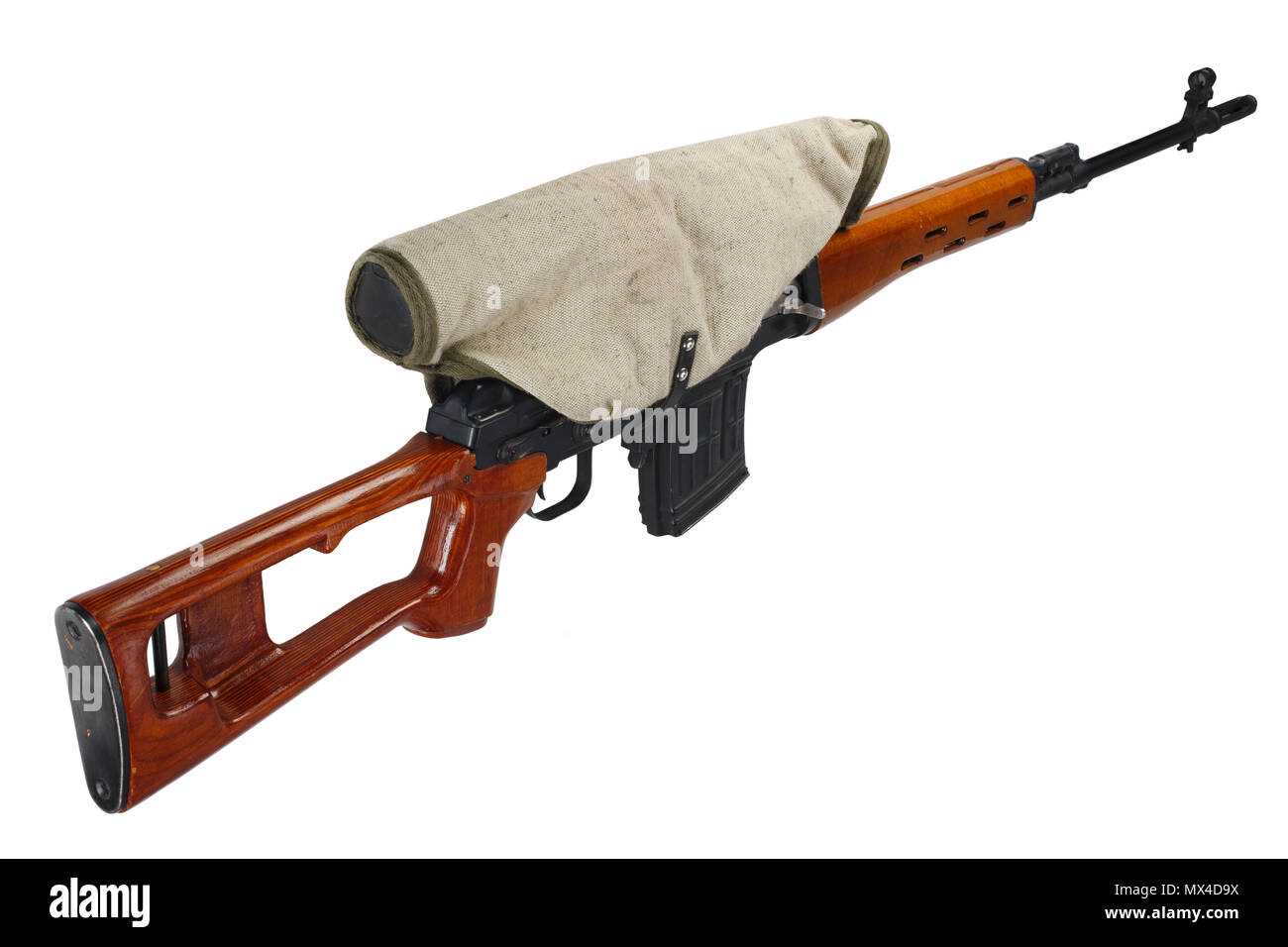 SVD sniper rifle isolated on white background Stock Photo - Alamy