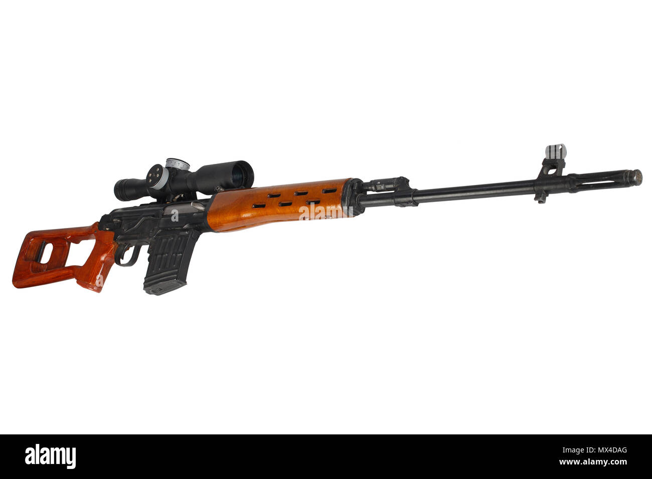 SVD sniper rifle isolated on white background Stock Photo - Alamy