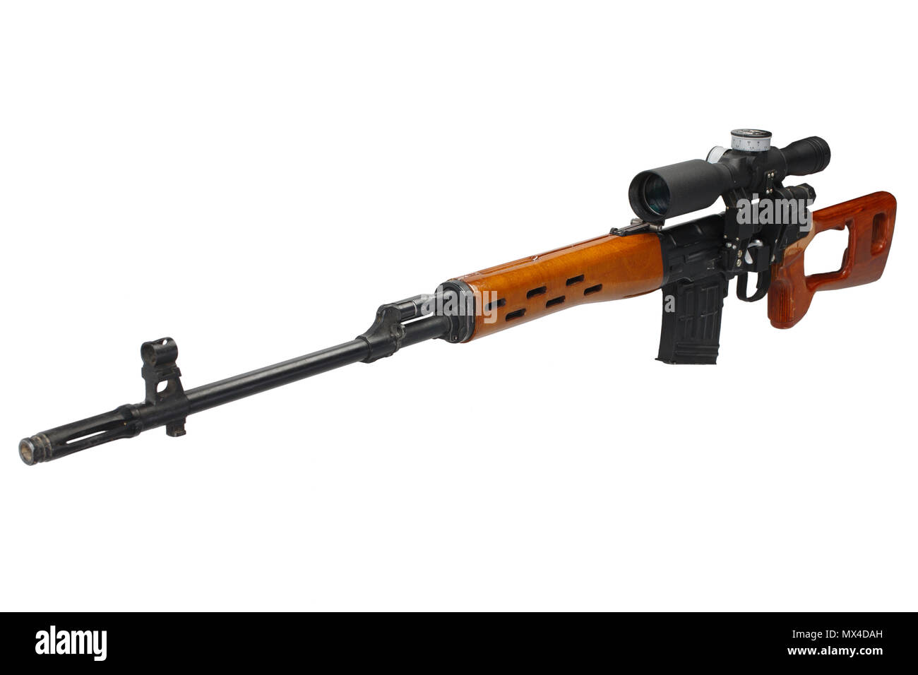SVD sniper rifle isolated on white background Stock Photo - Alamy