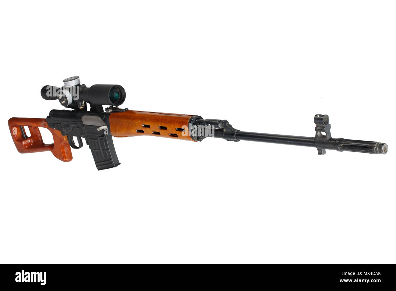 SVD sniper rifle isolated on white background Stock Photo - Alamy