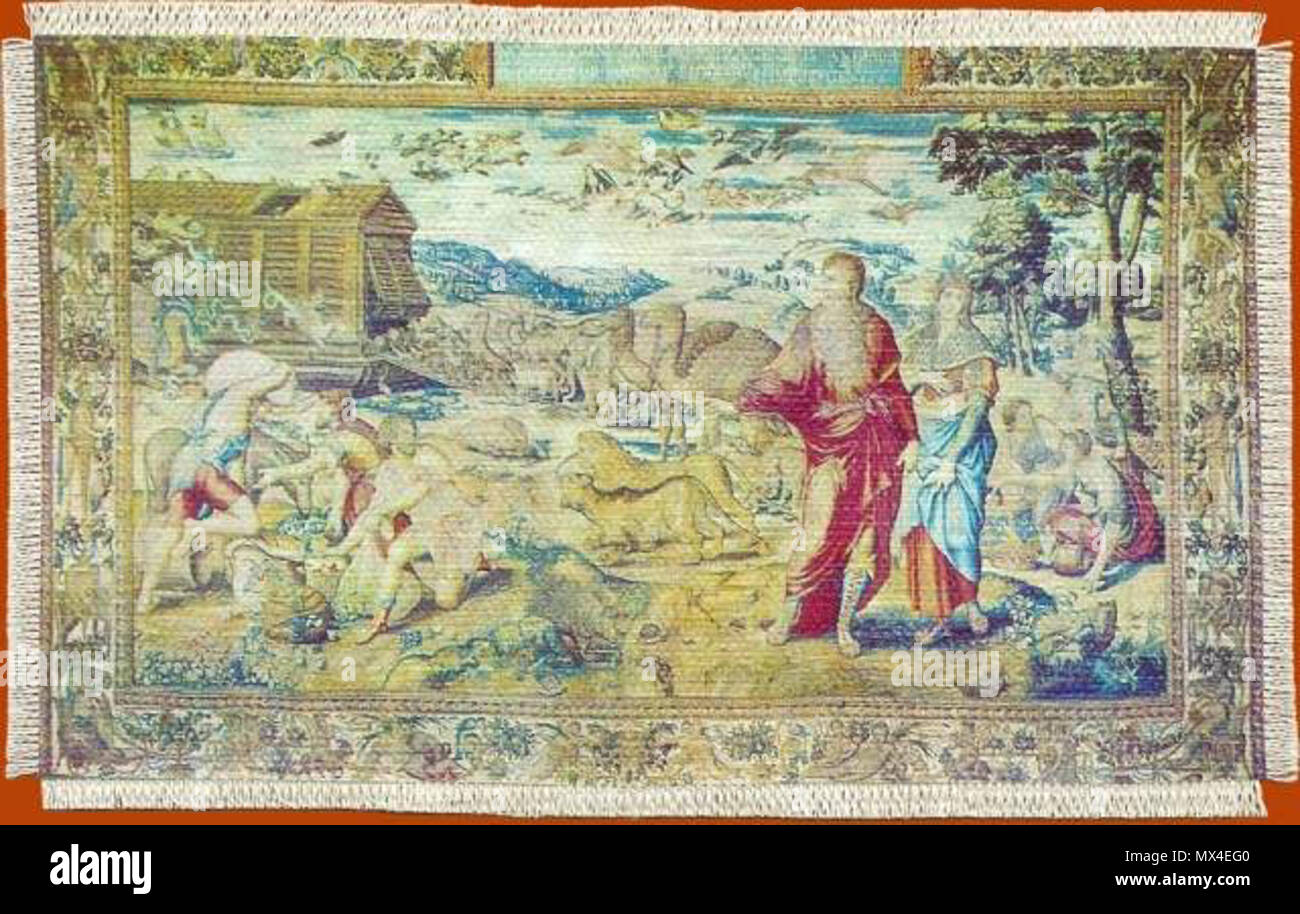 . English: Animals Entering the Ark, arras from the collection of ...