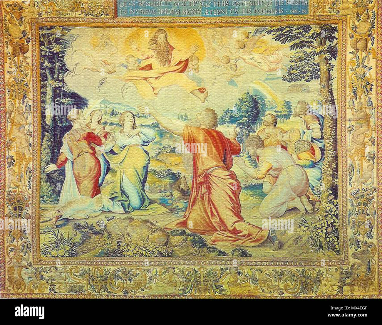 . English: Noah Blessed by God, arras from the collection of Sigismund ...