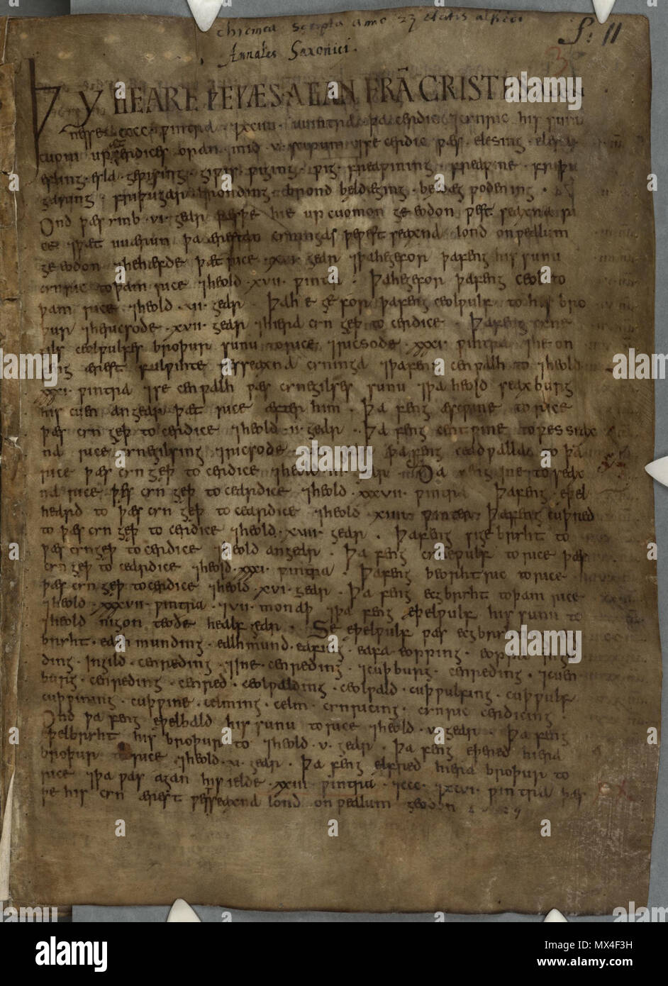 Anglo saxon chronicle hi-res stock photography and images - Alamy