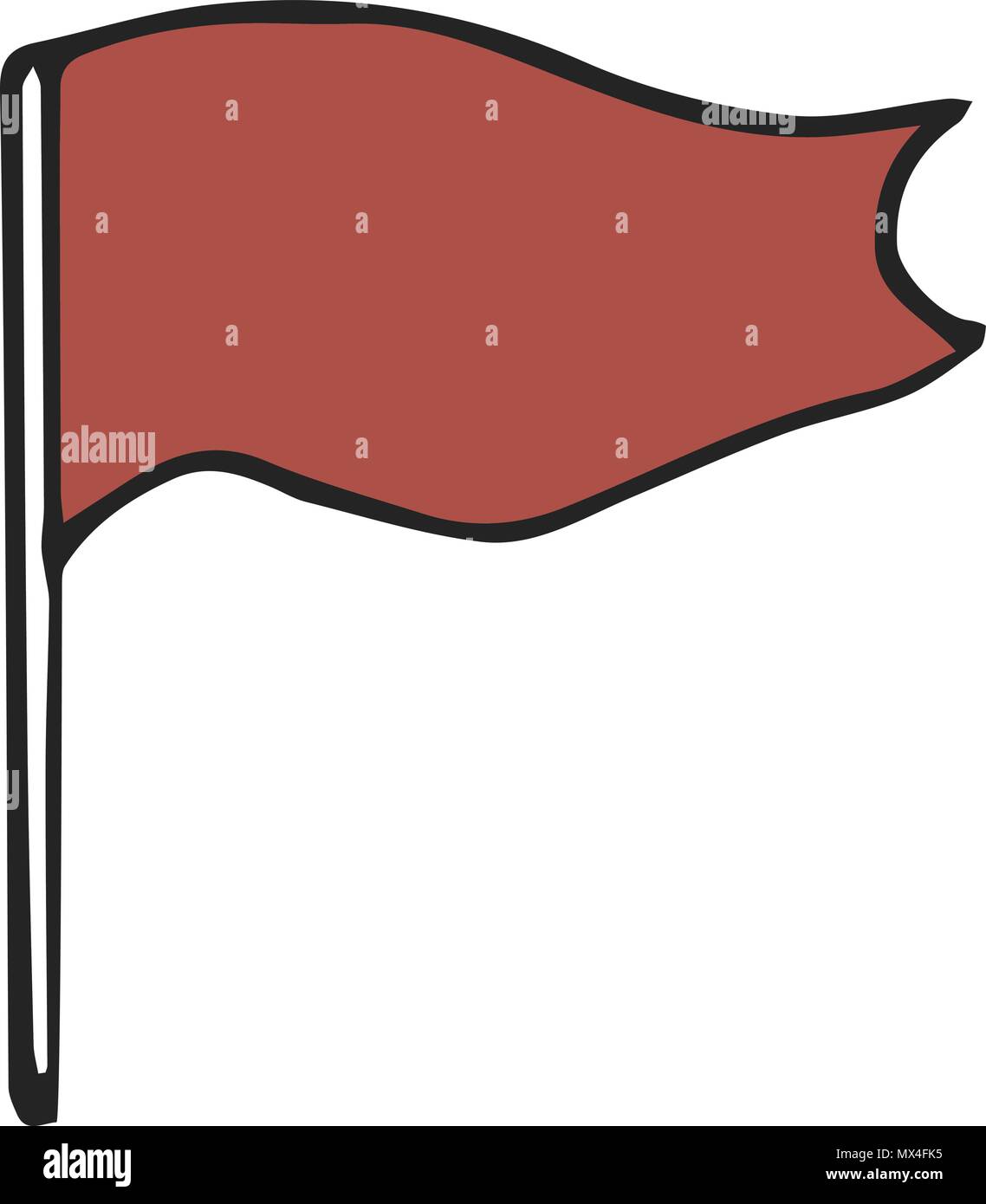 Red box vector illustration drawing geometric on white background Stock ...