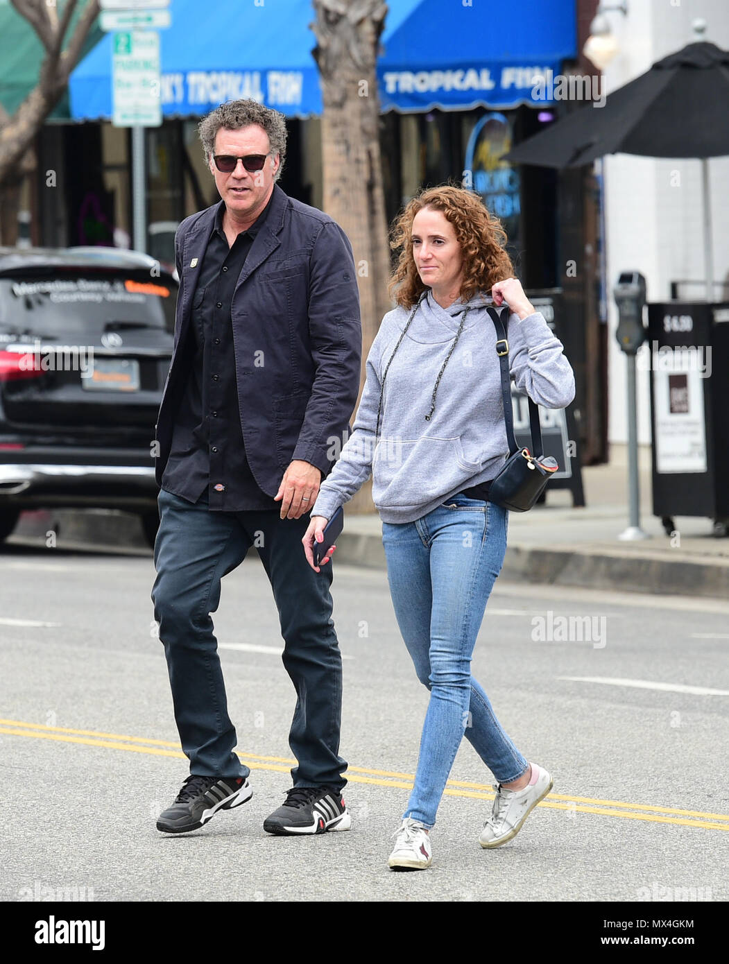 Will Ferrell has lunch with a friend sporting a band aid on his finger ...