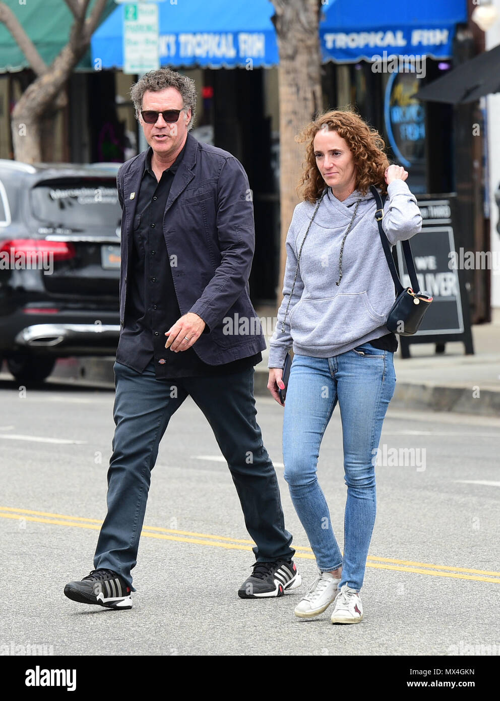 Will Ferrell has lunch with a friend sporting a band aid on his finger ...