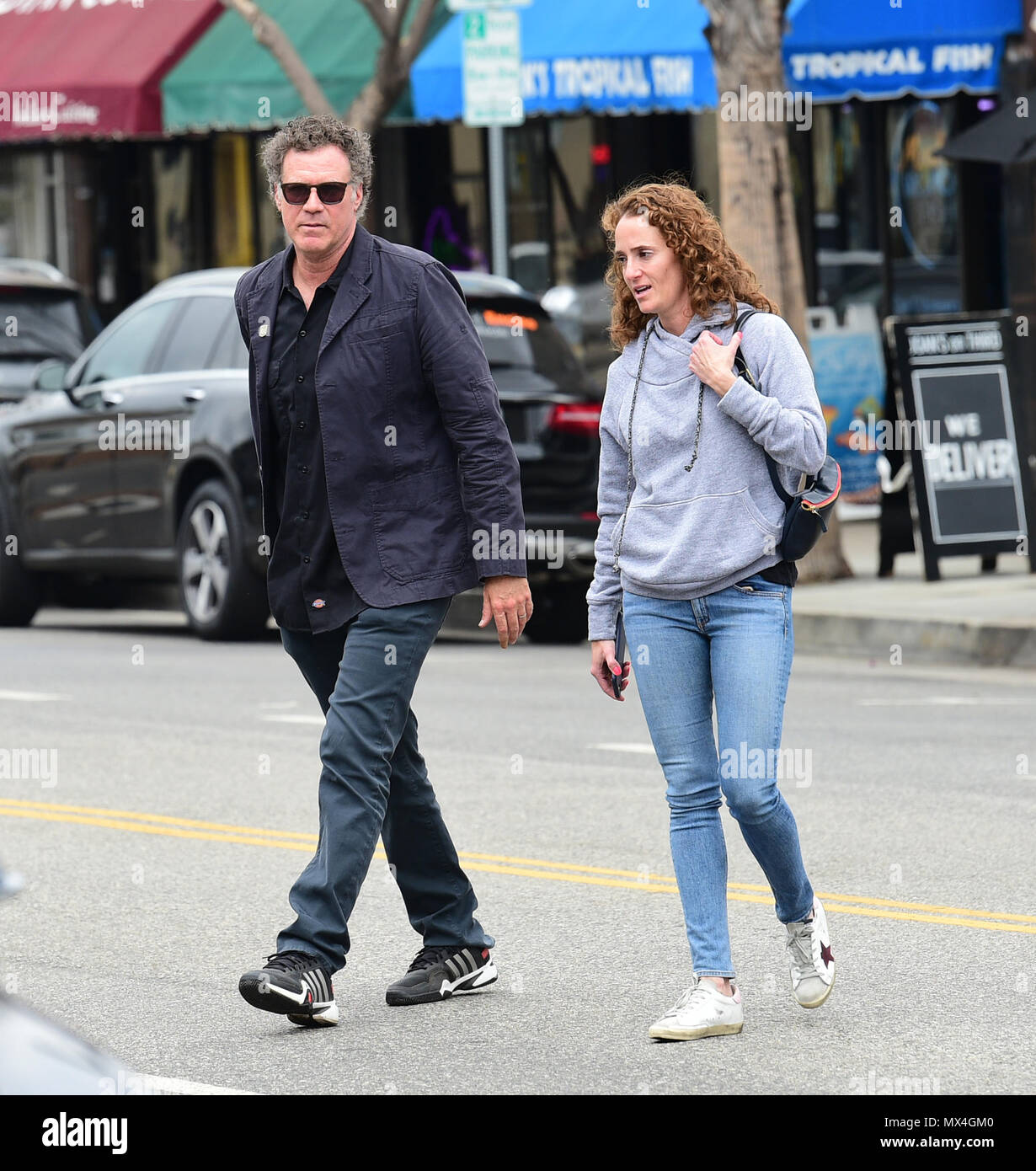 Will Ferrell has lunch with a friend sporting a band aid on his finger ...