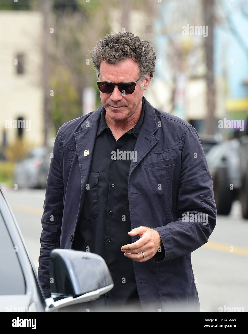 Will Ferrell has lunch with a friend sporting a band aid on his finger ...