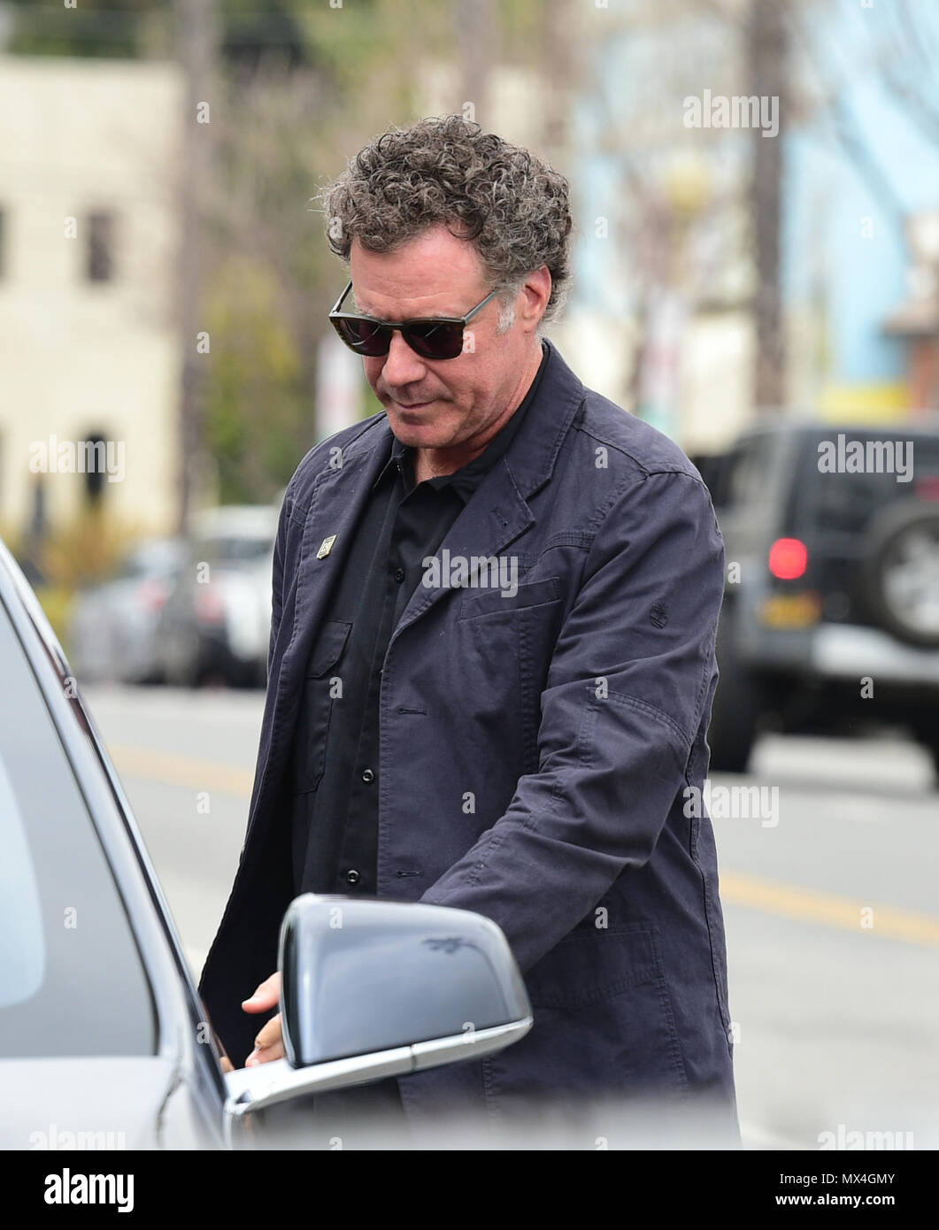 Will Ferrell has lunch with a friend sporting a band aid on his finger ...