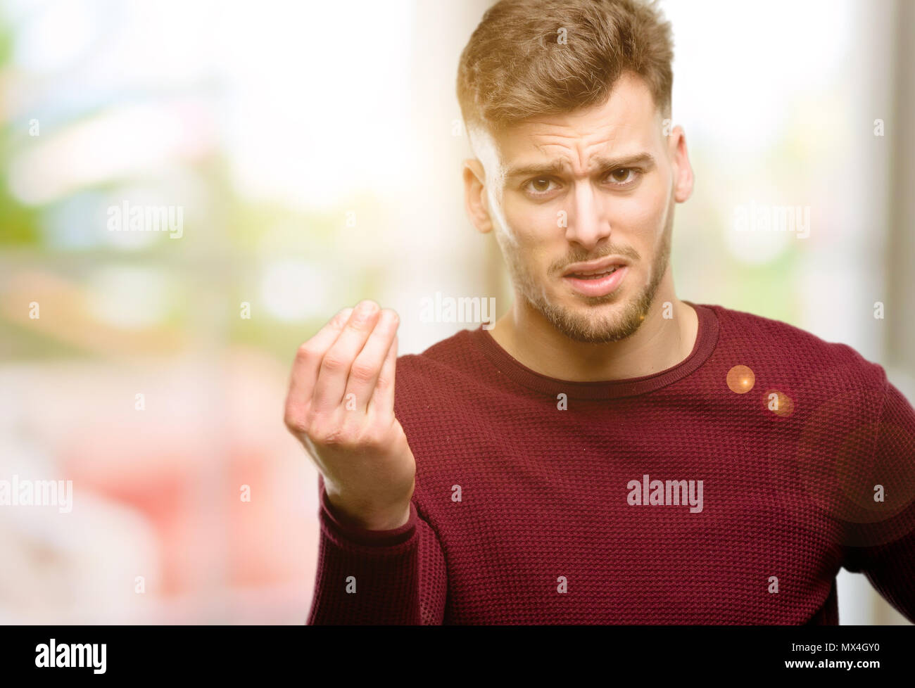 Standing gesturing looking at camera authority hi-res stock photography ...