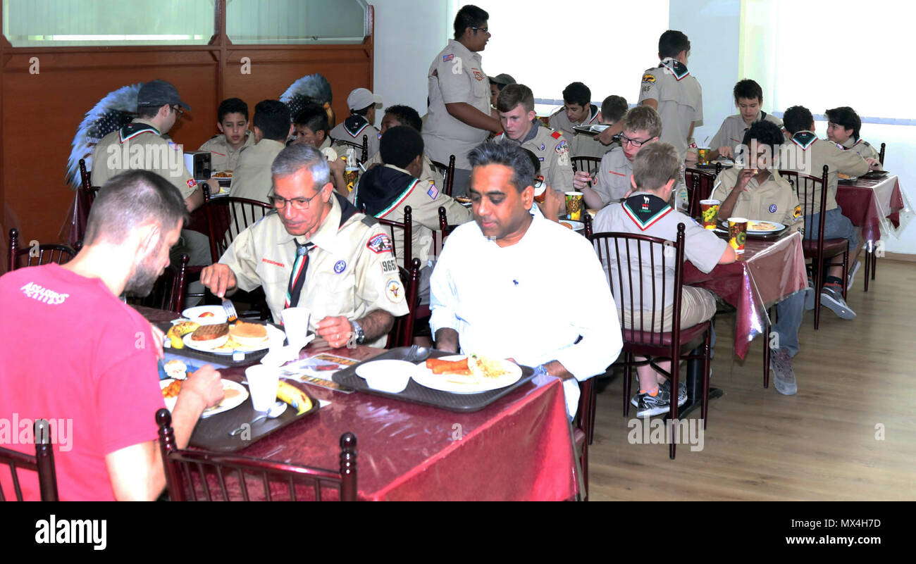 Troops from Boy Scouts 965 Kuwait enjoyed lunch after earning their ...