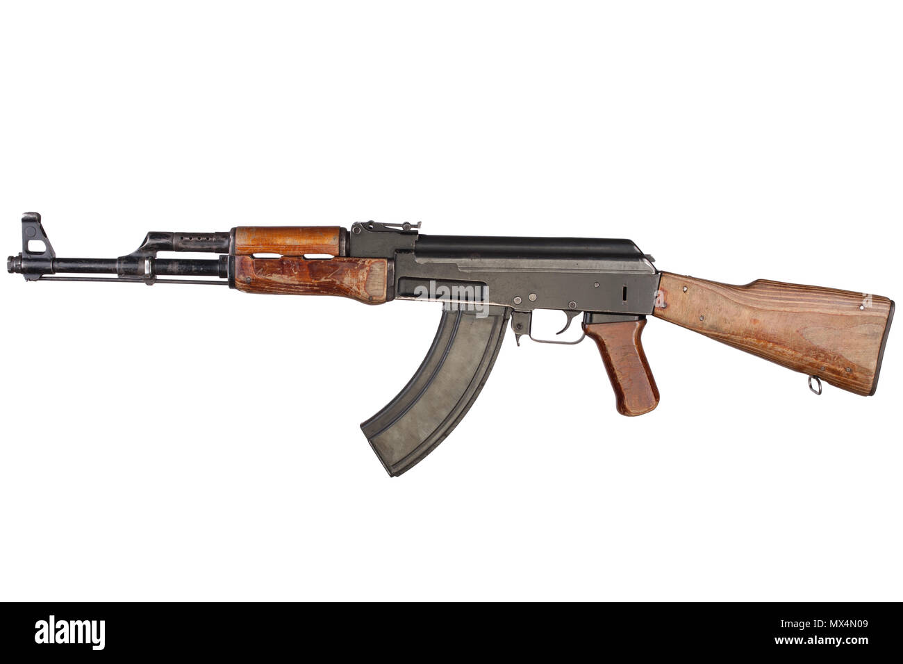 Rare first model AK - 47 assault rifle isolated on white Stock Photo ...