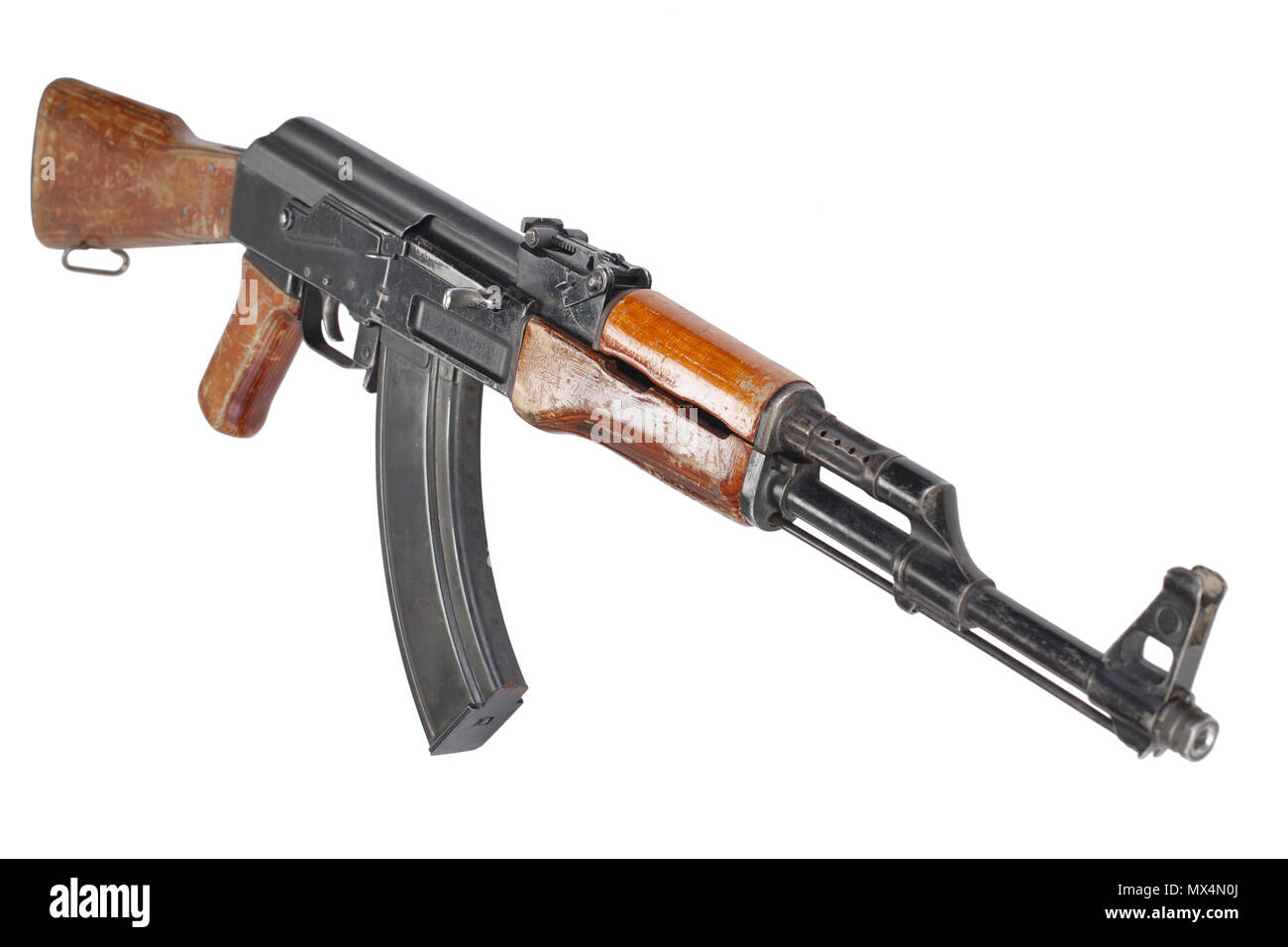Rare first model AK - 47 assault rifle isolated on white Stock Photo ...
