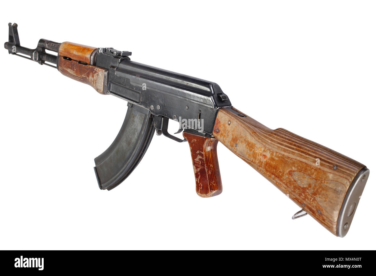 Rare first model AK - 47 assault rifle isolated on white Stock Photo ...