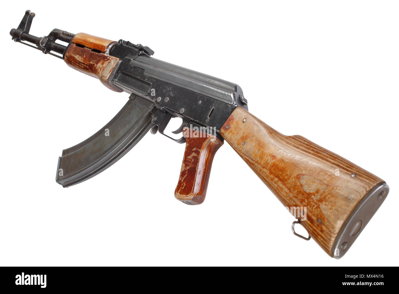 Rare first model AK - 47 assault rifle isolated on white Stock Photo ...