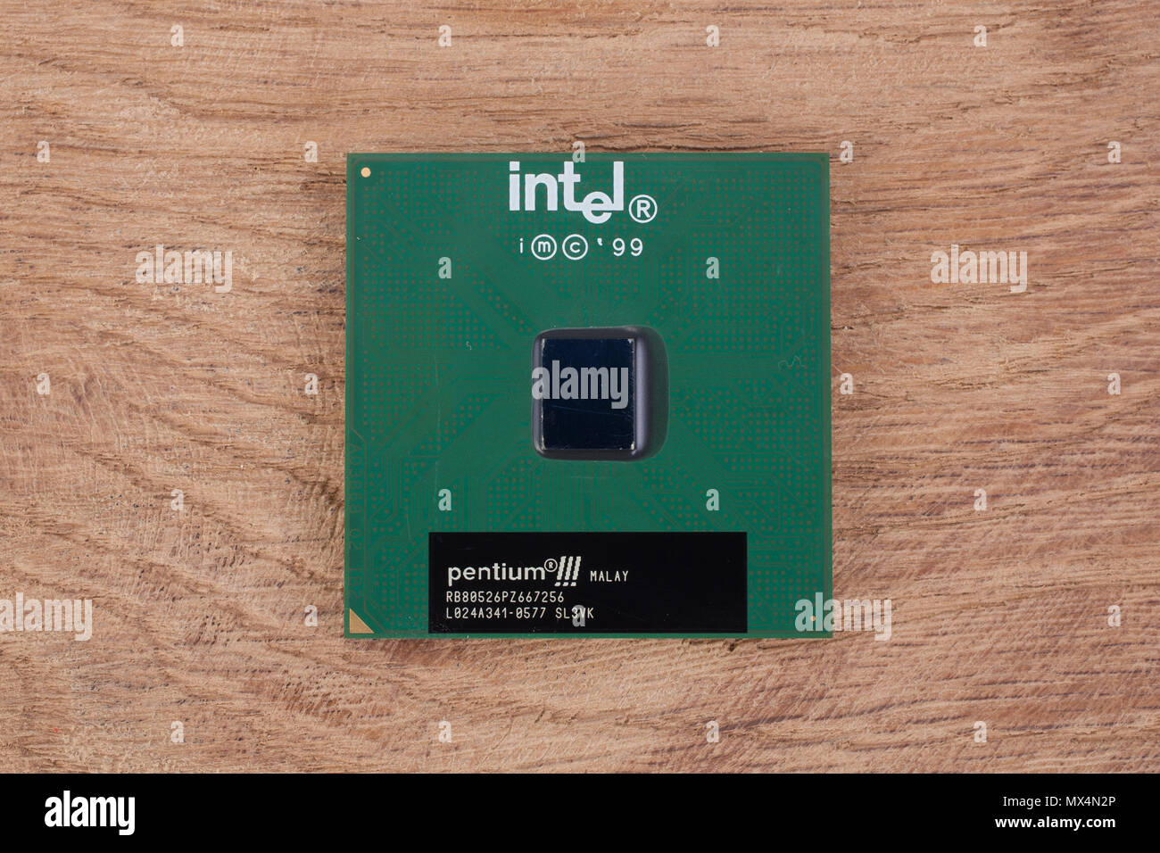 KYIV, UKRAINE - Feb. 17, 2018. Intel Pentium III processor Stock Photo ...