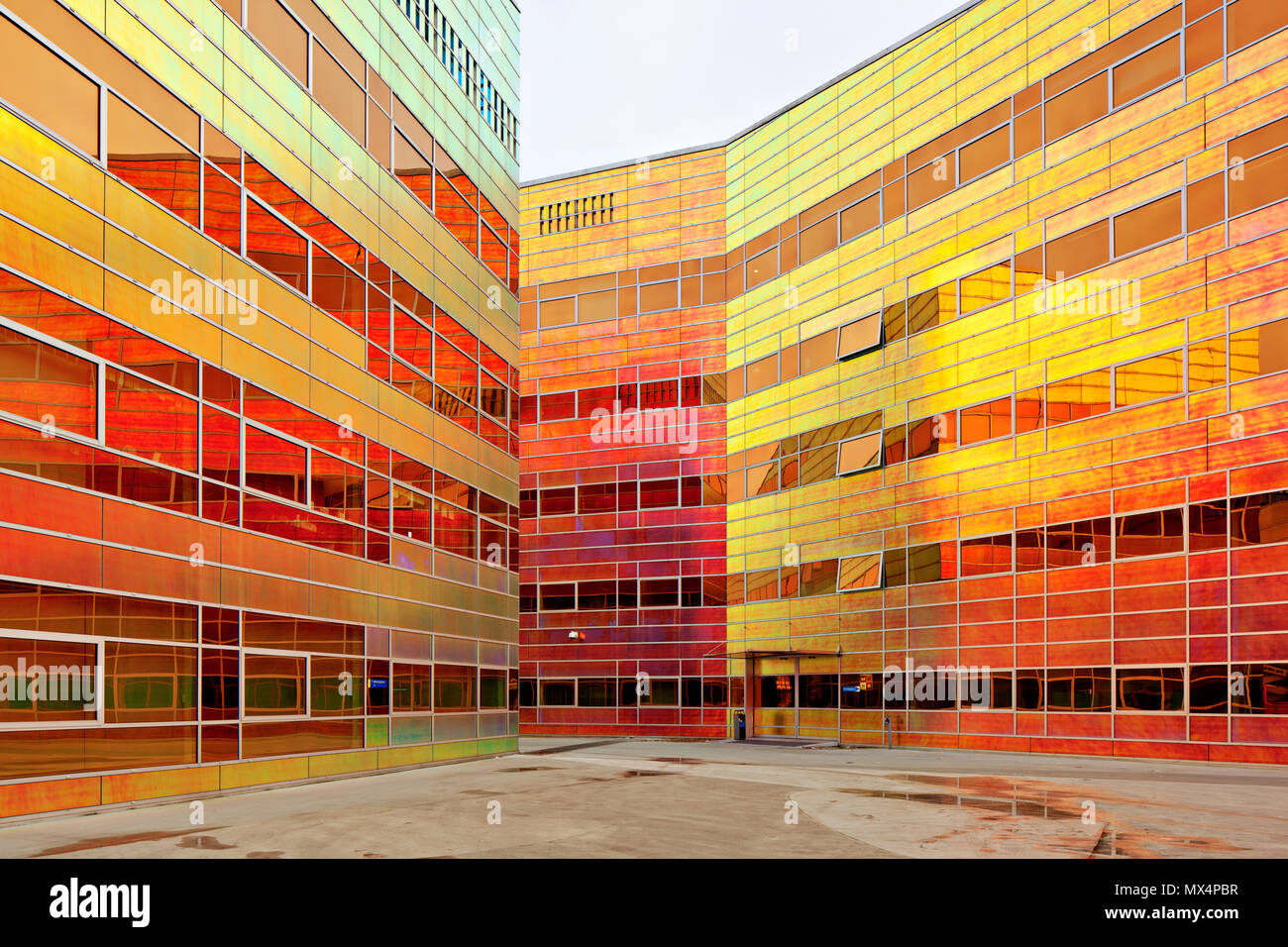 La Defense Office complex with the façade of the inner courtyard is ...