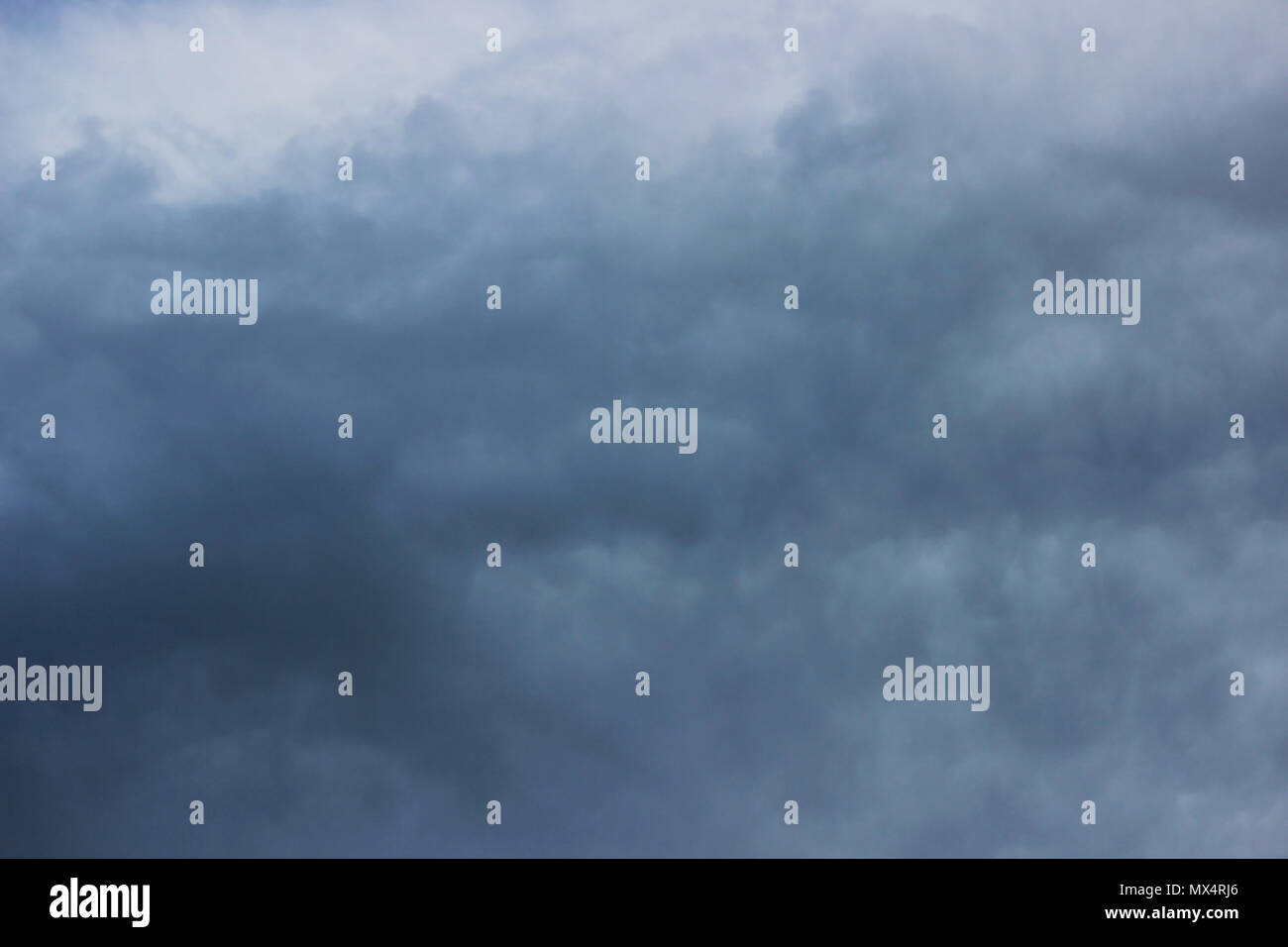 A stormy summer cloud of dark blue color carries a heavy downpour Stock ...
