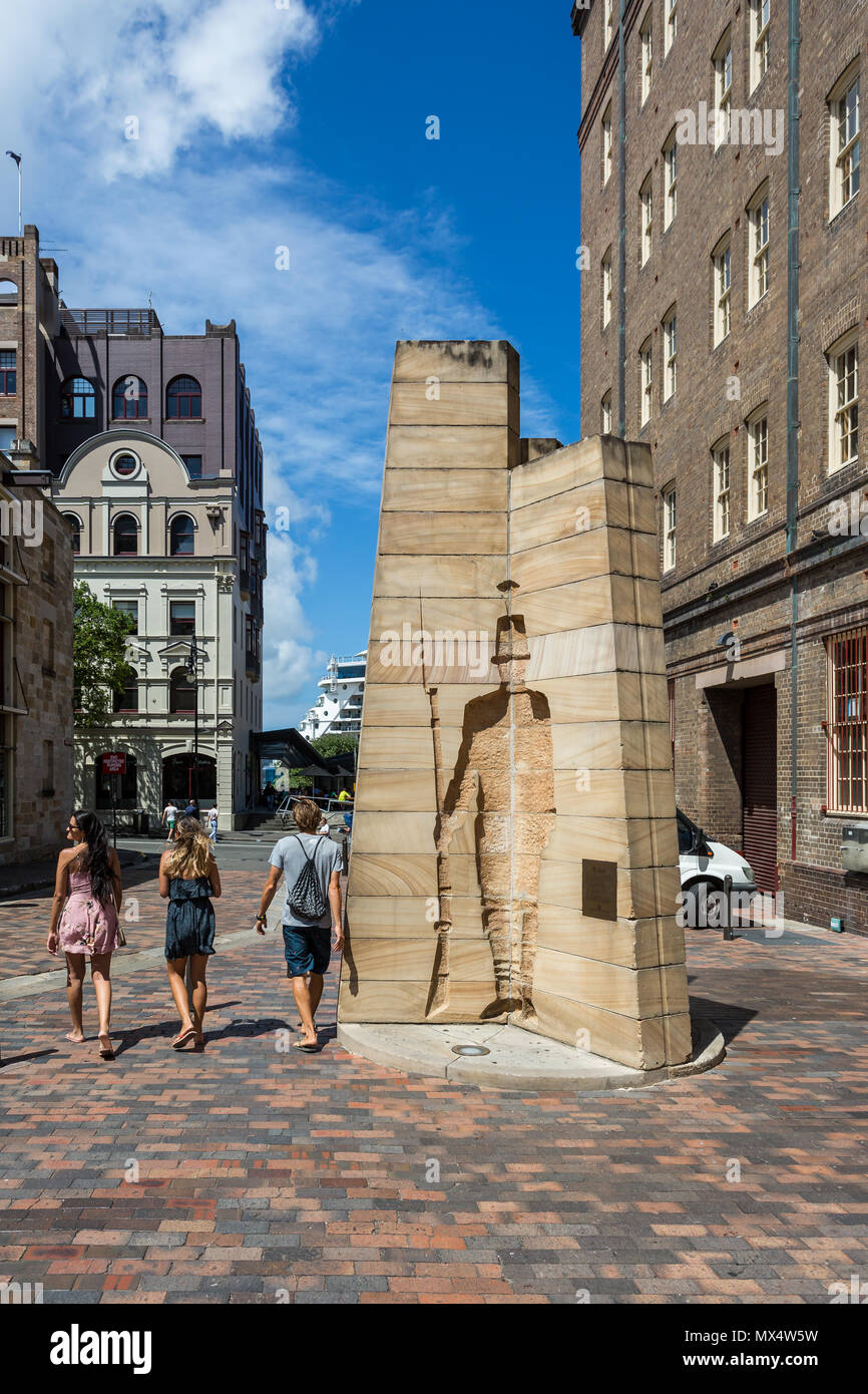 Sandstone sculptures in The Rocks, Sydney, NSW, Australia taken on 2 ...