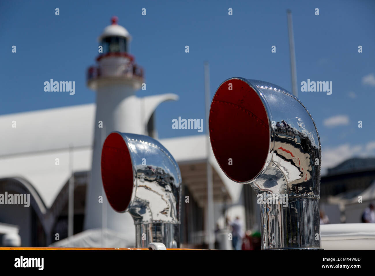 Ships funnels hi-res stock photography and images - Alamy