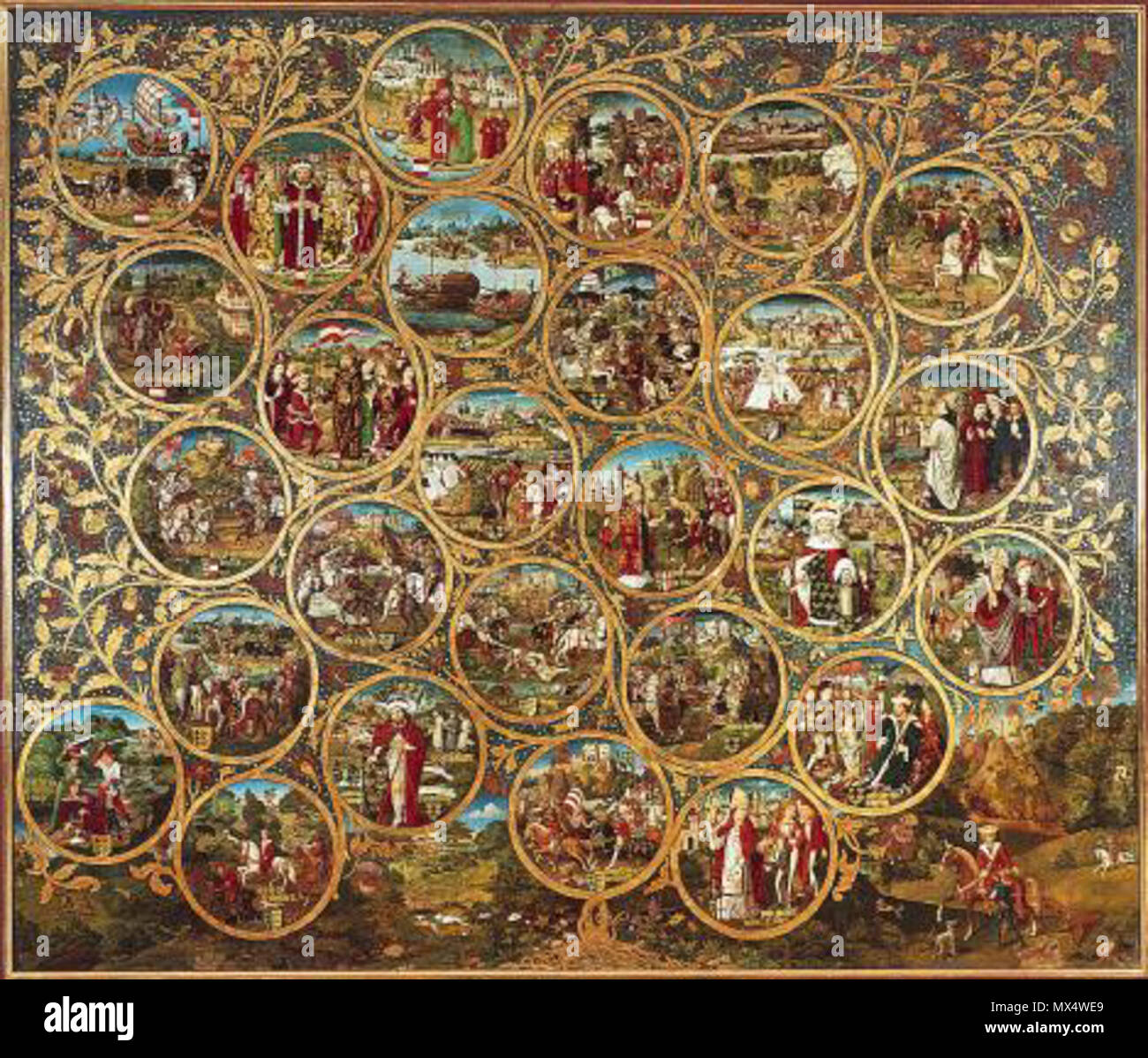 . Babenberg Family Tree . central part of the tryptych . between 1489 ...