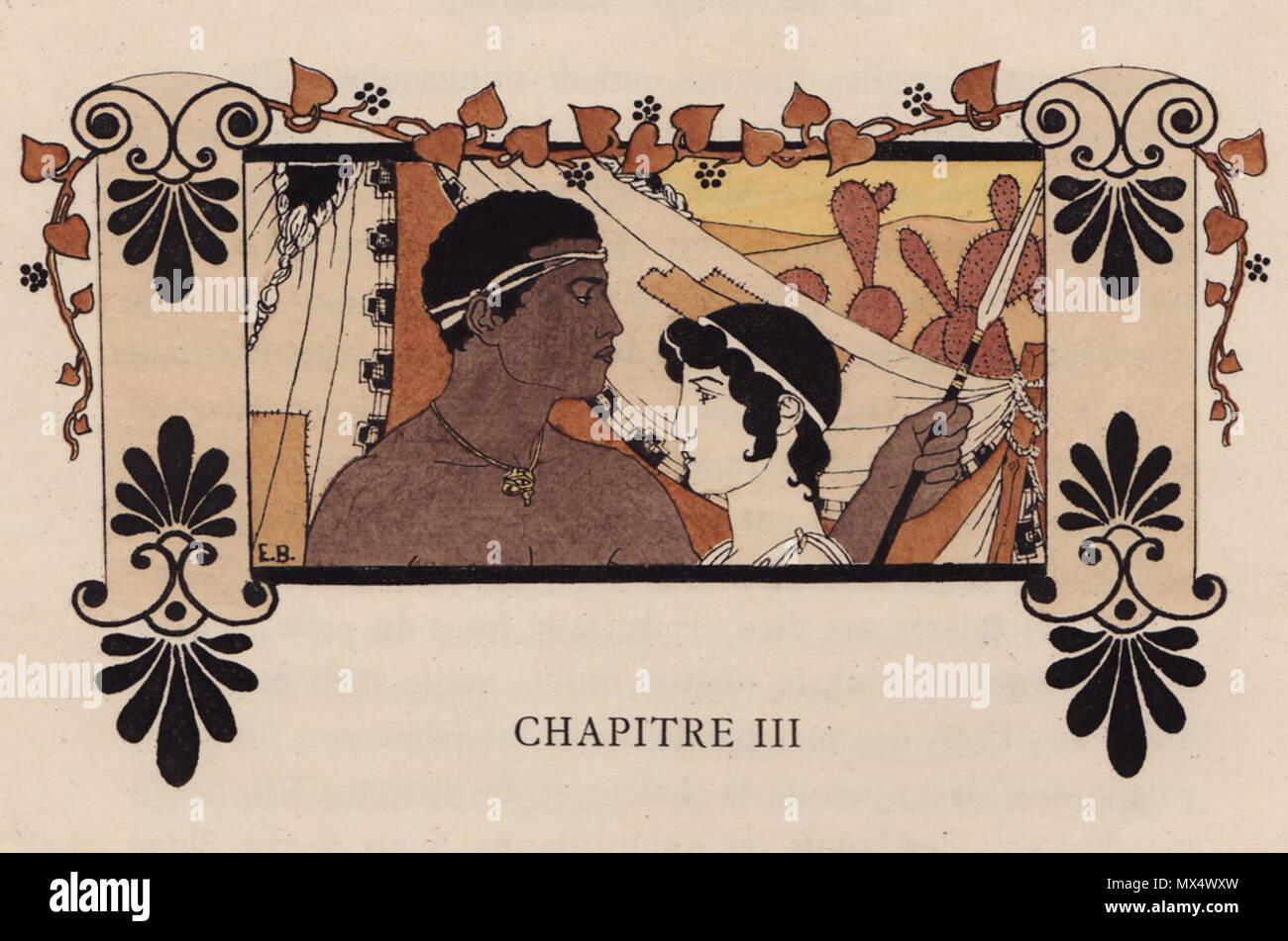 Page from the book by Fersen: Le baiser de Narcisse, Reims, L. Michaud ...