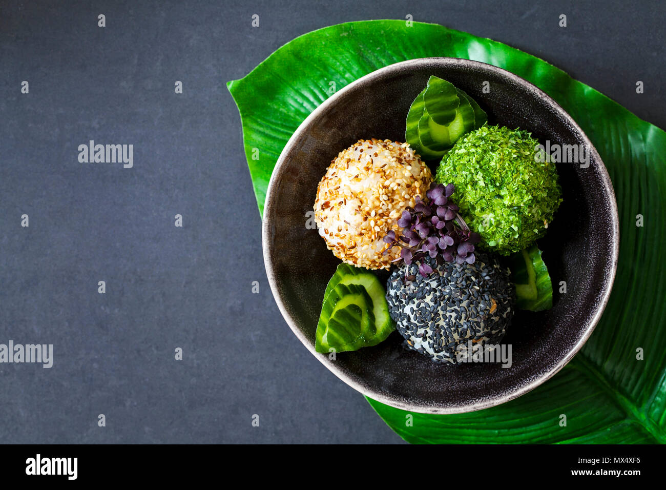 Japanese onigiri sushi rice balls Stock Photo - Alamy