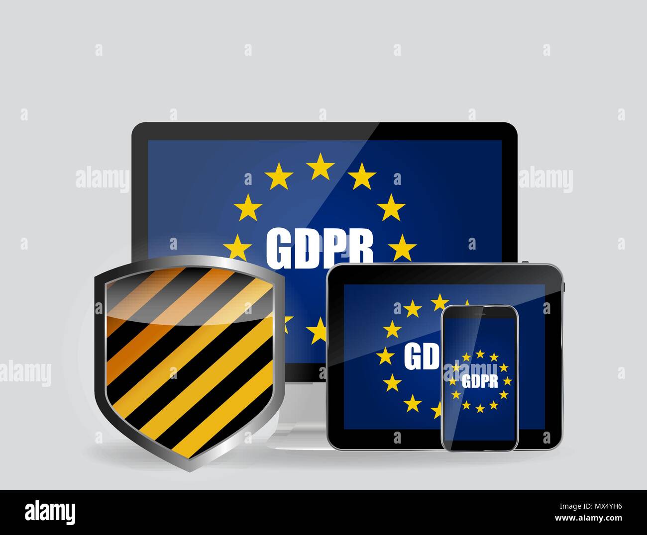 GDPR - General Data Protection Regulation Background. Vector ...
