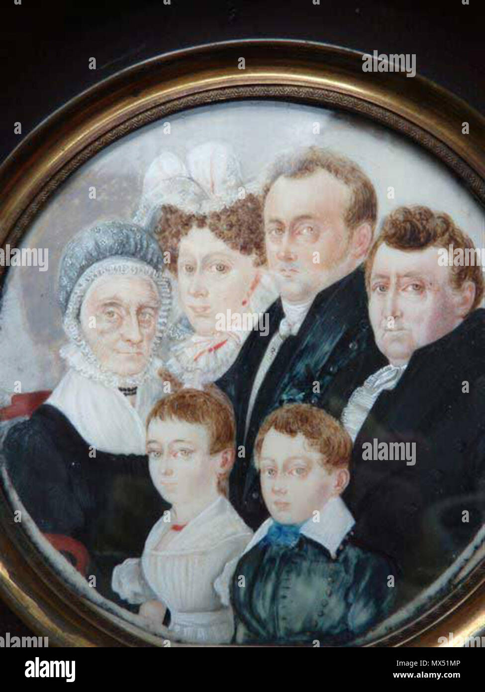 . Nederlands: miniatuur van het gezin van Bergen/IJzendoorn met op de ...