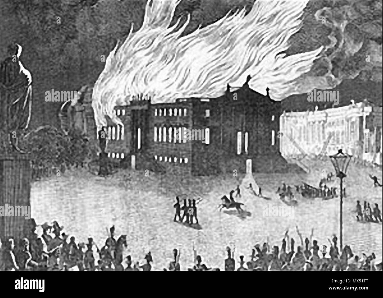 . Berlin opera-house burning. 1843. Unknown 81 Berlin Opernhaus Brand ...