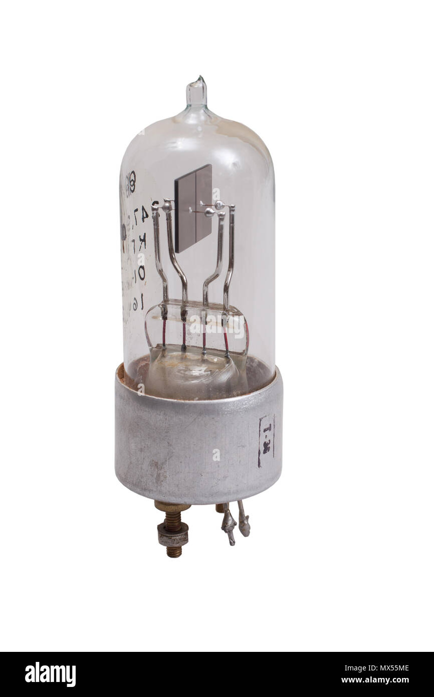 Vacuum electronic radio tube isolated on white background Stock Photo ...